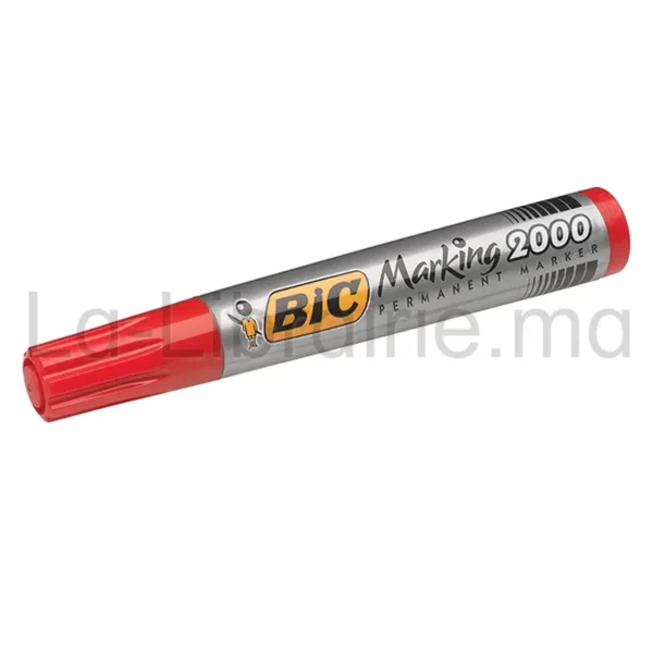 Marqueur permanent rouge Bic Marking 2000 à pointe ronde